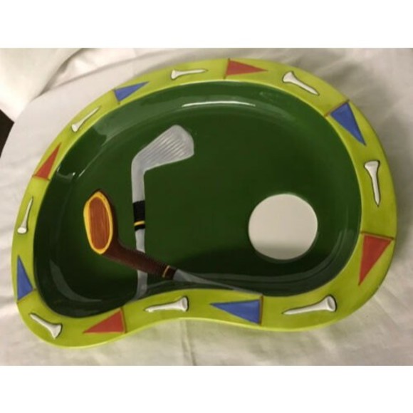 Accents | Clay Art Golf Design Putting Green Golfing Ceramic Chip And ...